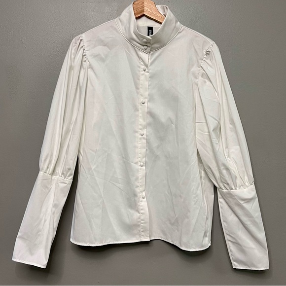 STYLEWE | Tops | Stylewe Womens White Button Down Blouse Medium | Poshmark